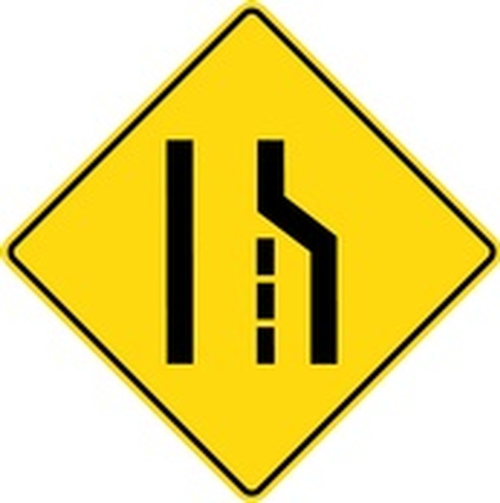 Buy WA-23R Right Lane Ends Sign | Traffic Control Signs